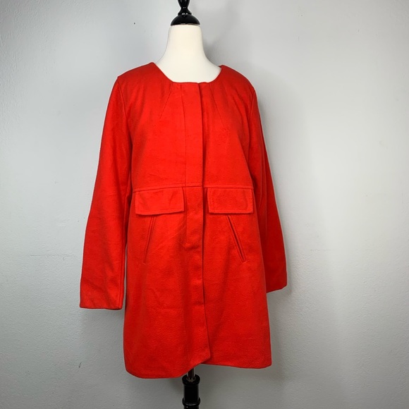 Witchery | Jackets & Coats | Witchery Red Long Coat | Poshmark